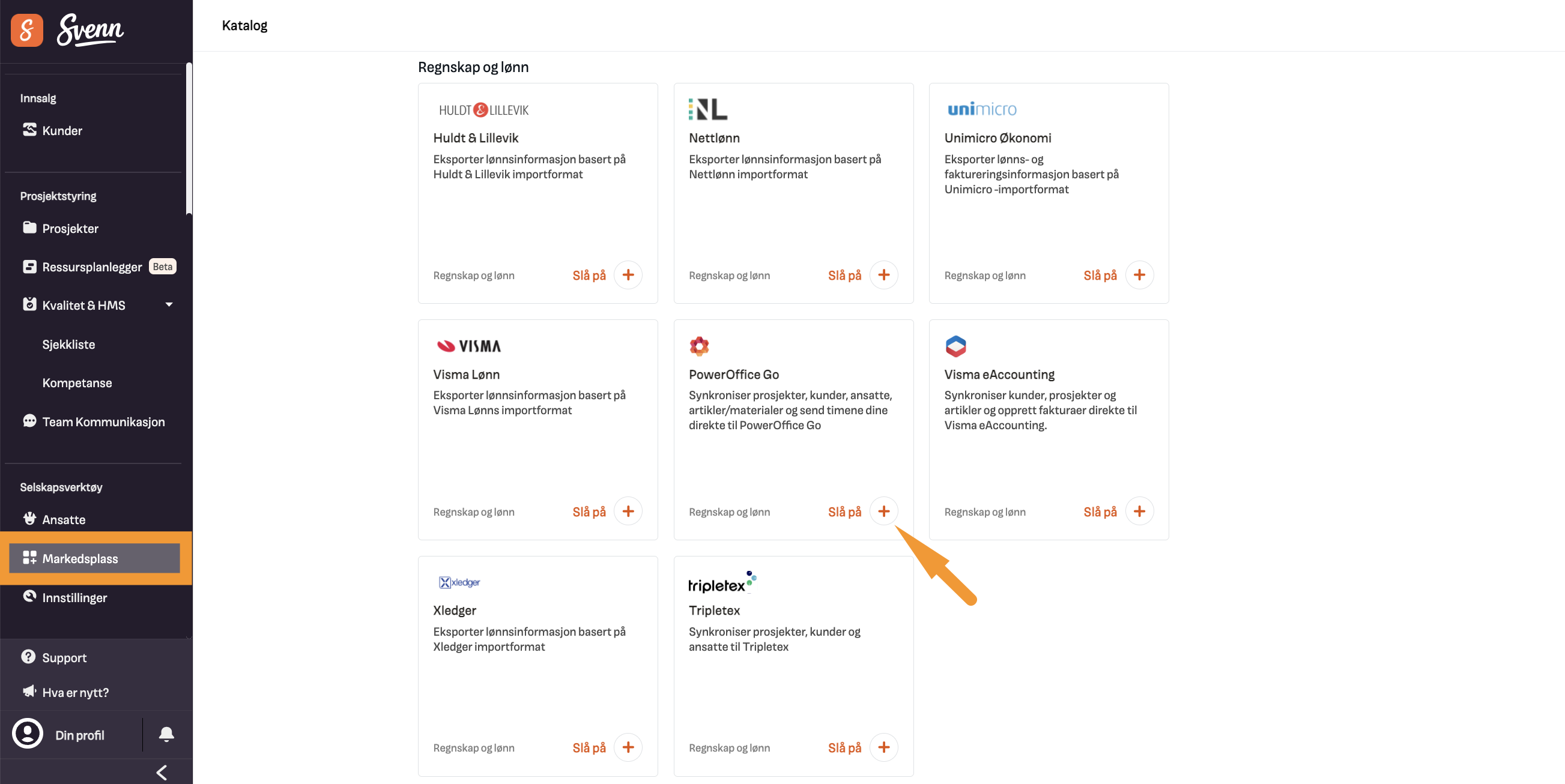 Integrasjon til Poweroffice Go - Oppsett